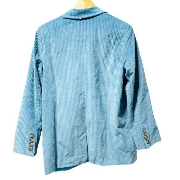 BSL | Jackets & Coats | Bsl Corduroy Classic Fit Blazer Teal Blue ...